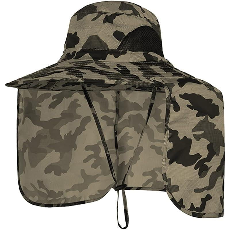 Sun Blocker Hats Outdoor Sun Protection Fishing Cap with Neck Flap ...