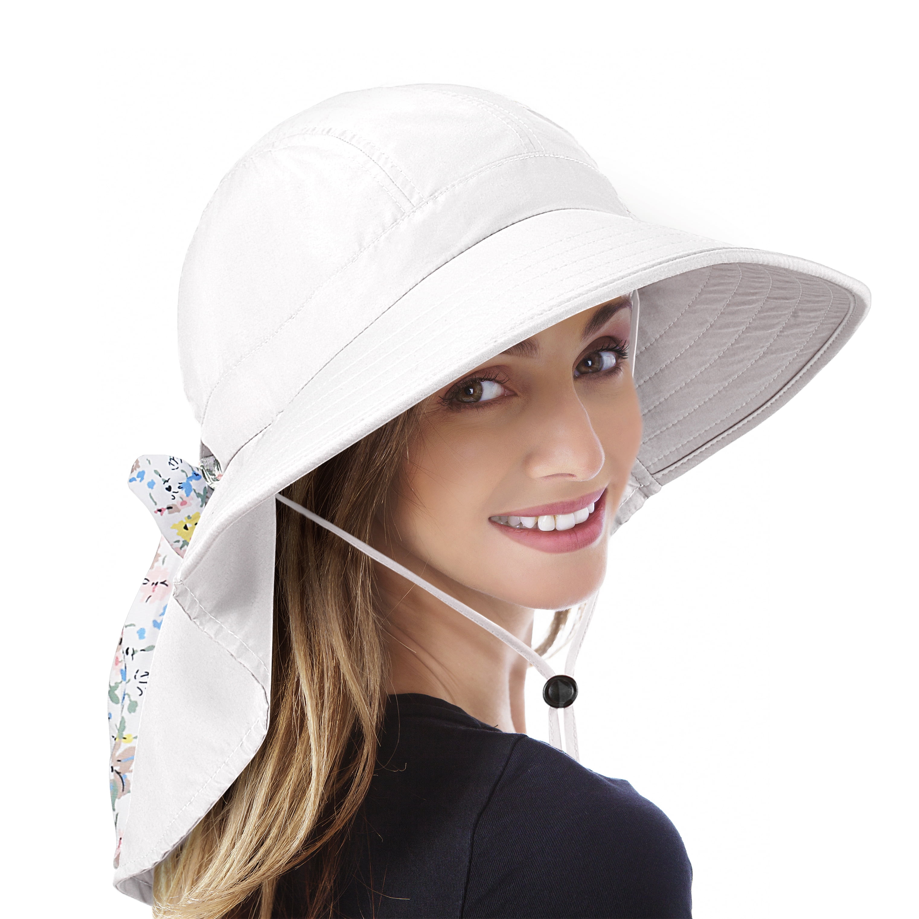 Sun Blocker Women Large Brim Sun Hat, UPF 50+ UV Protection, Adjustable ...
