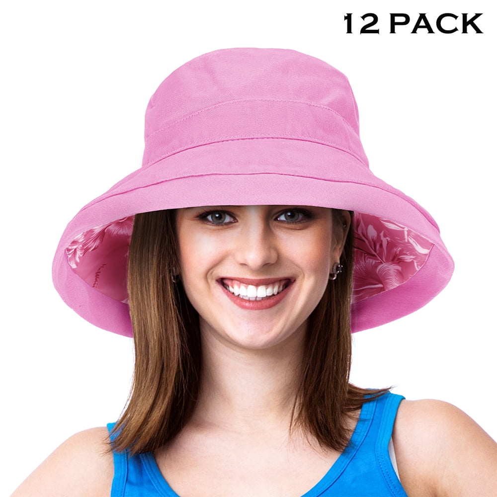 Sun Blocker Women's Sun Hat Reversible Bucket Cap UPF 50+ Outdoor ...