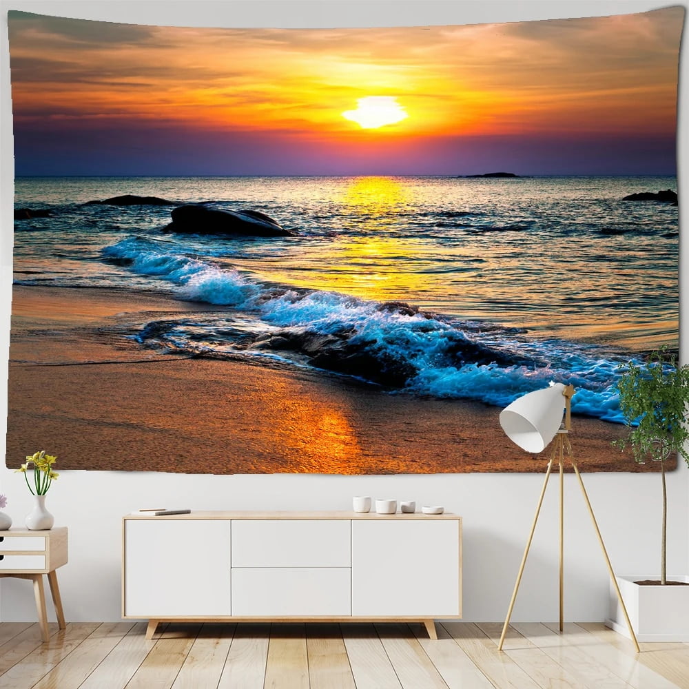 Sun Blue Sky and White Clouds Tapestry Wall Hanging Scery Tapestry ...