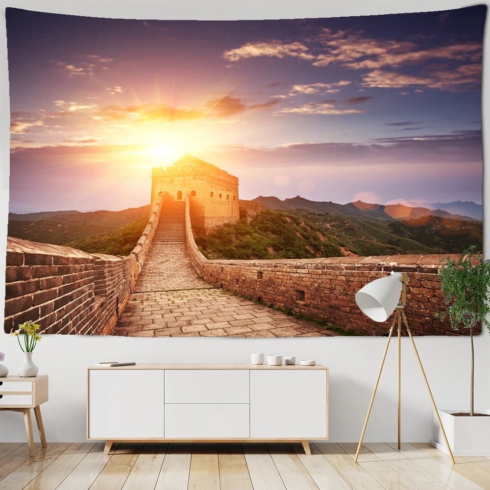 Sun Blue Sky and White Clouds Tapestry Wall Hanging Scery Tapestry ...