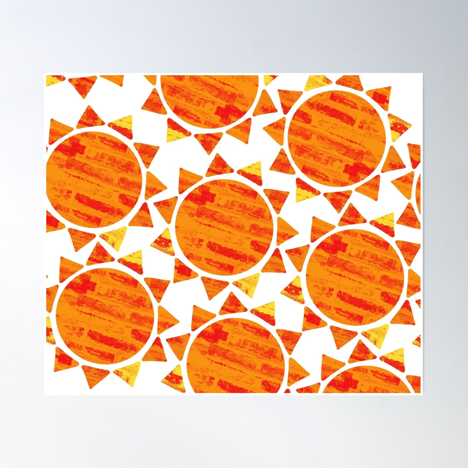 Sun Bricks Poster Wall Art, Modern Wall Decor, 24x36 UNFRAMED - Walmart.com