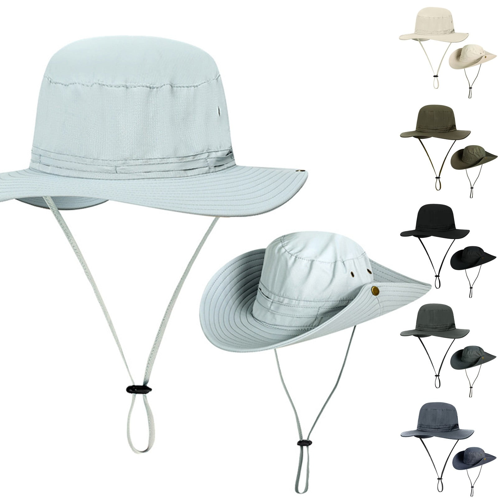 Sun Bucket Hats for Men Women 3” Wide Brim UPF 50+ Fishing & Beach Hat ...