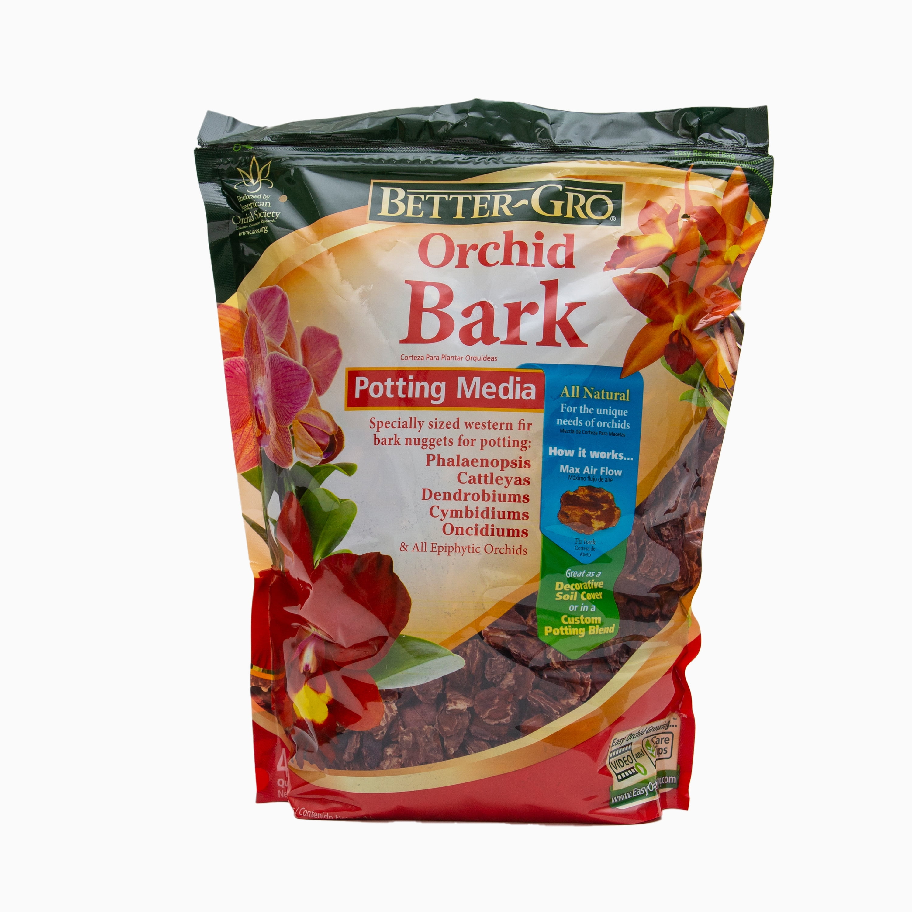 Sun Bulb Better Gro Orchid Bark, Organic Potting Mix, 4 Quart ...