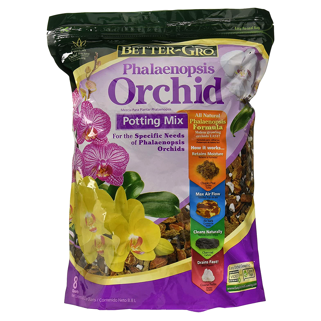 Sun Bulb Better Grow Phalaenopsis Orchid Potting Soil Mixture, 8 qt ...