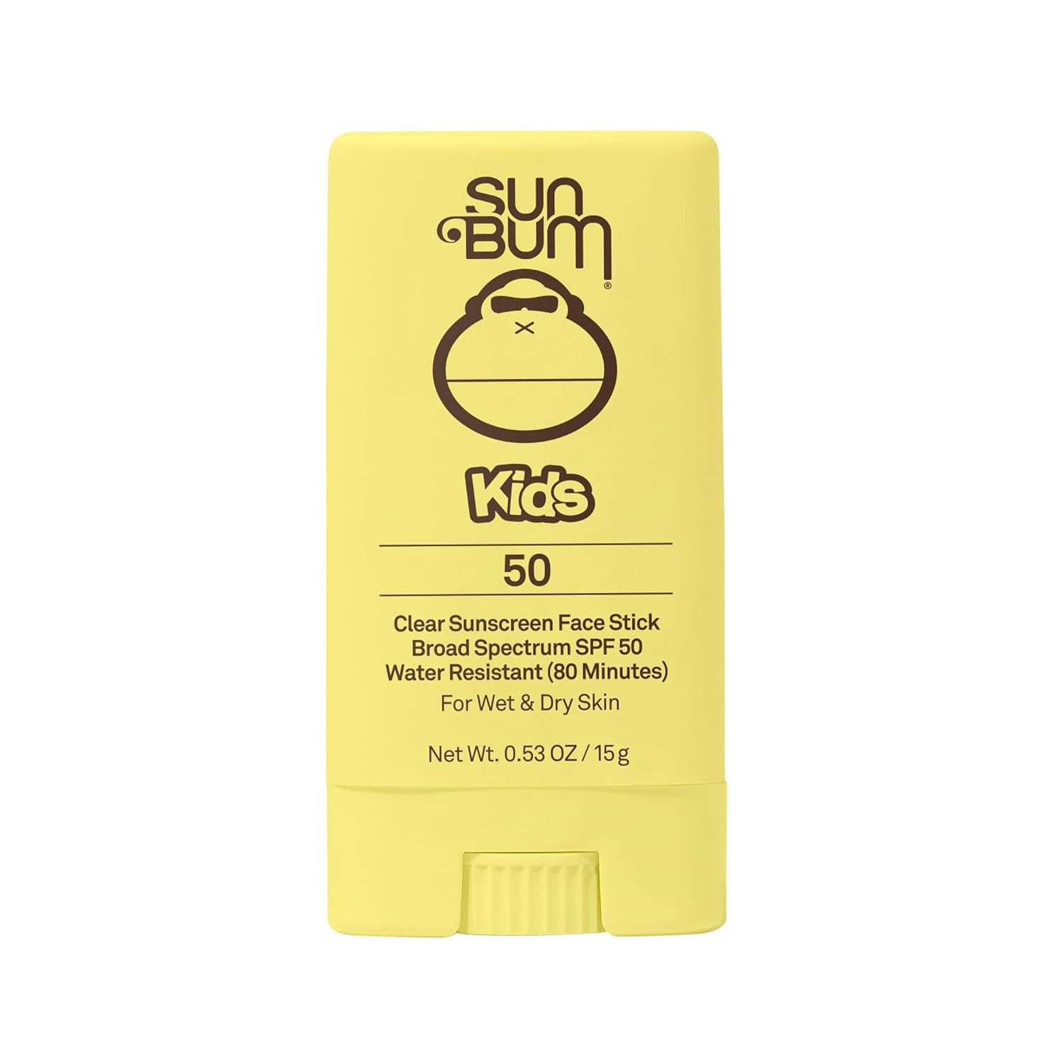 Sun Bum Kids SPF 50 Clear Face Stick Sunscreen - Wet or Dry Skin ...