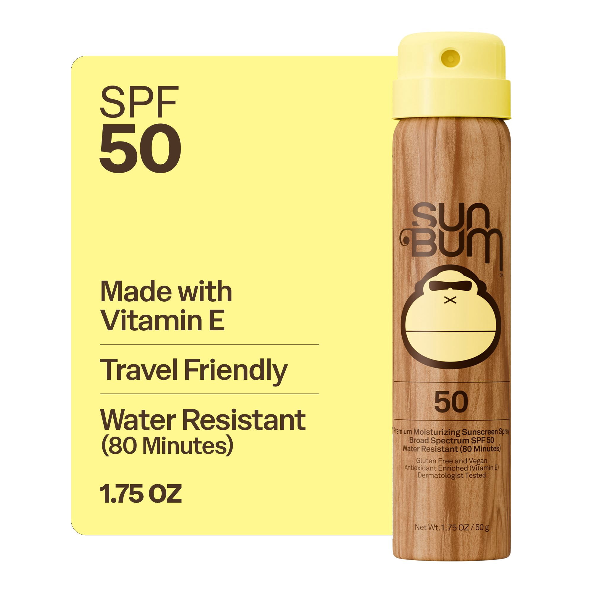 Sun Bum Moisturizing Sunscreen Spray, SPF 50, 1.75 oz - Walmart.com