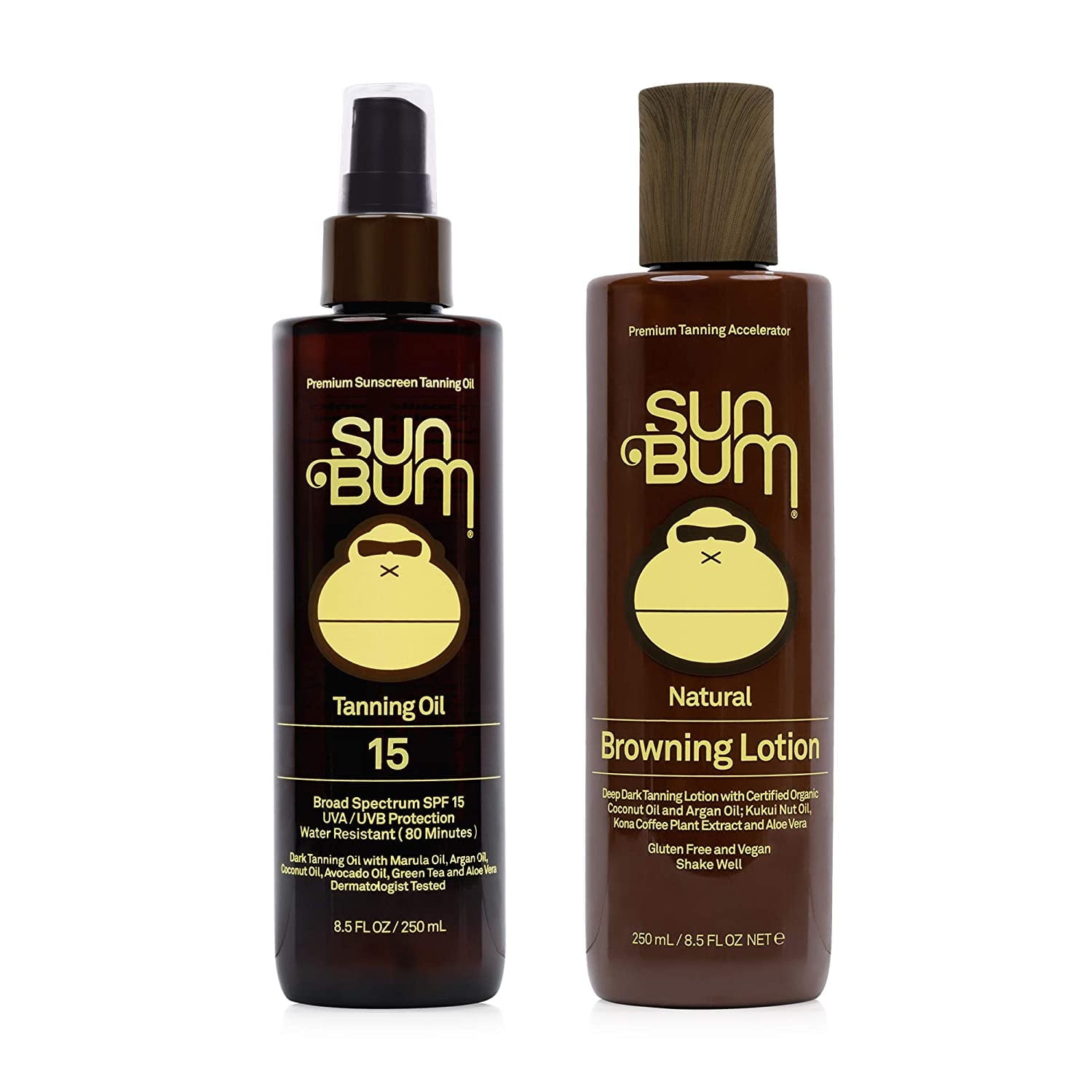 Sun Bum Sun Bum Browning Lotion and Spf 15 Tanning Oil Vegan and Reef ...