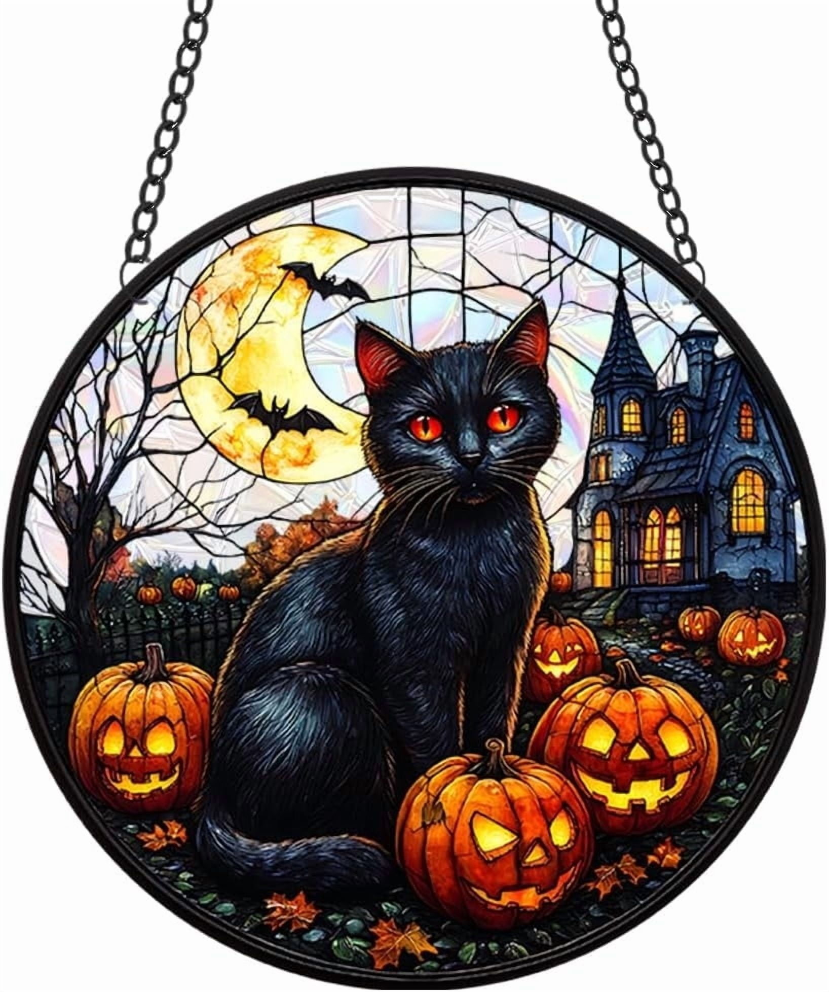 Sun Catchers Indoor Window Butterfly Dragonfly Black Cat Acrylic Suncatcher Window Hanging ...