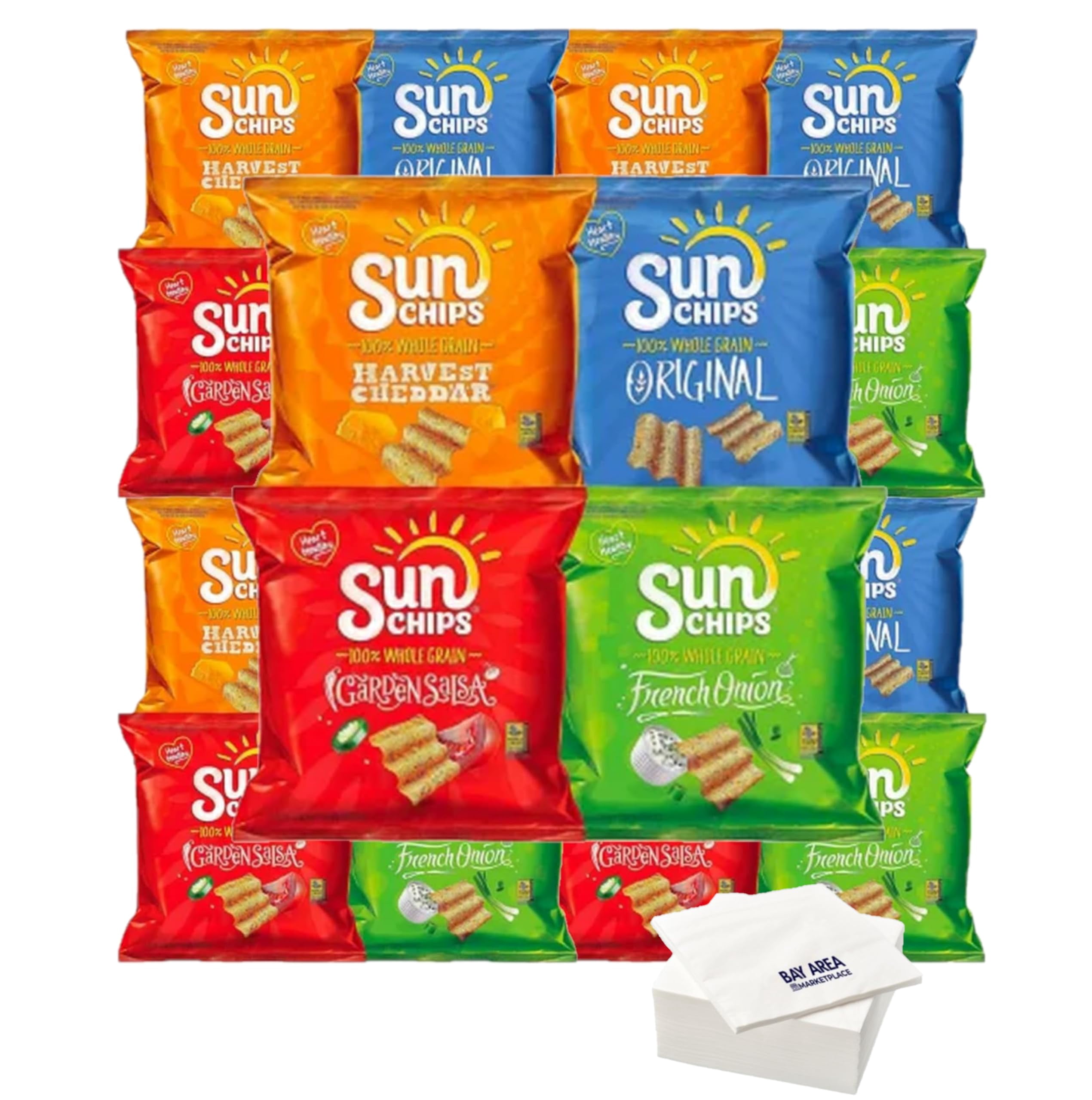 Sun Chips Variety Pack, CI30 1.5 ounce bags (10 count) with Bay Area ...