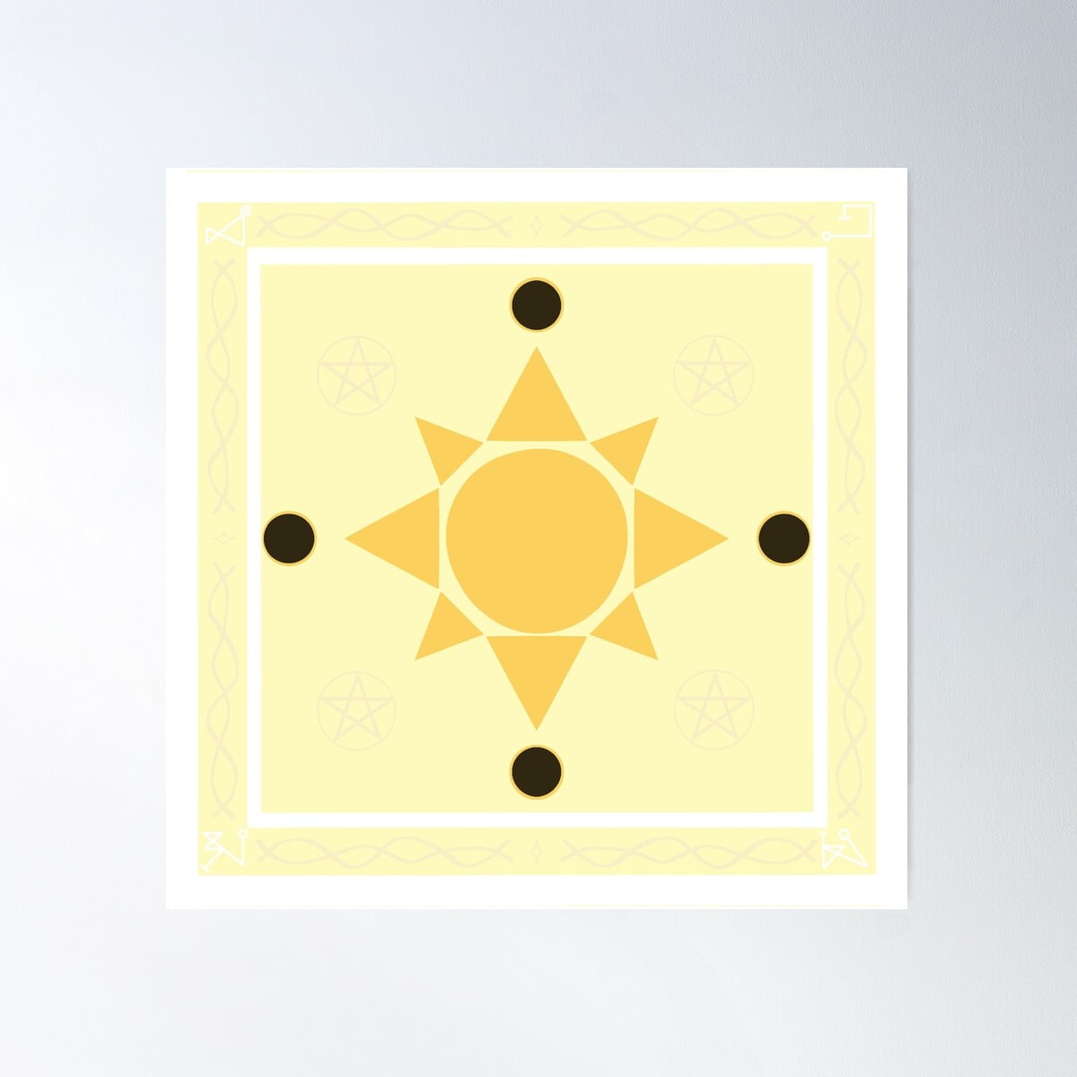 Sun Cloth Poster Wall Art, Modern Wall Decor For Living Room Bedroom ...