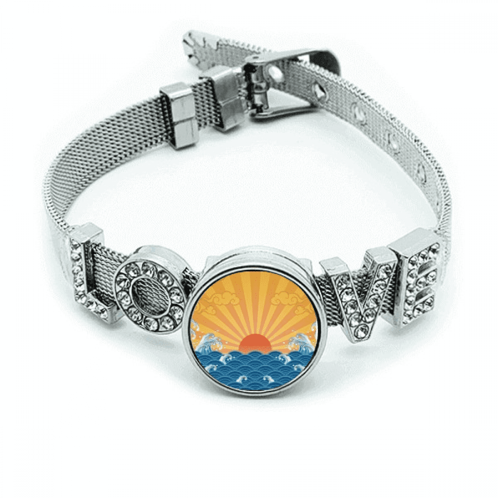 Sun Cloud Sea Water Weather Pattern Bracelet Wristband Crystal Love ...