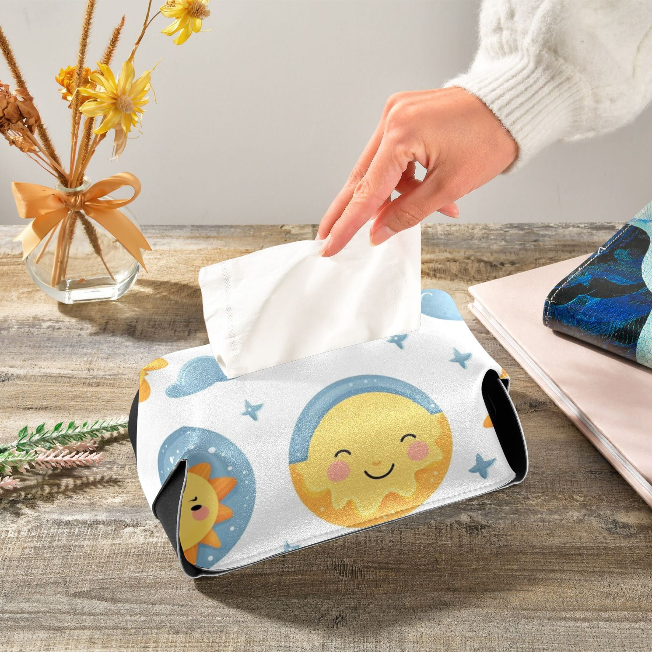 Sun Clouds Stars Napkin Dispenser Leather Paper Napkins Holders Elegant ...