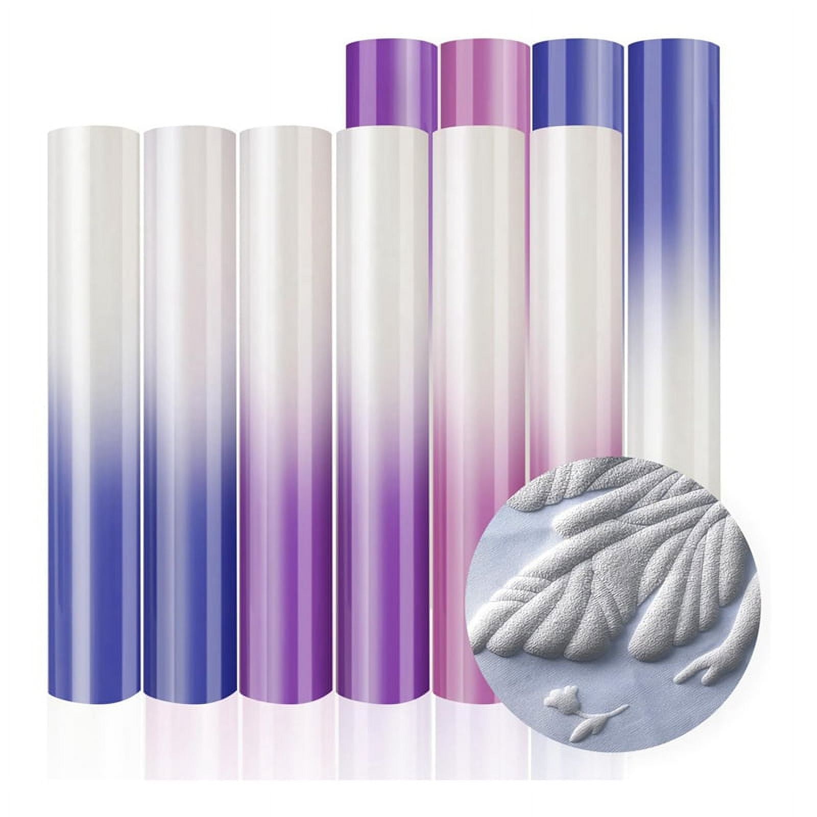 Sun Color Changing Puff Vinyl Heat Transfer - 10 Pcs 12X10Inch 3D Puff ...