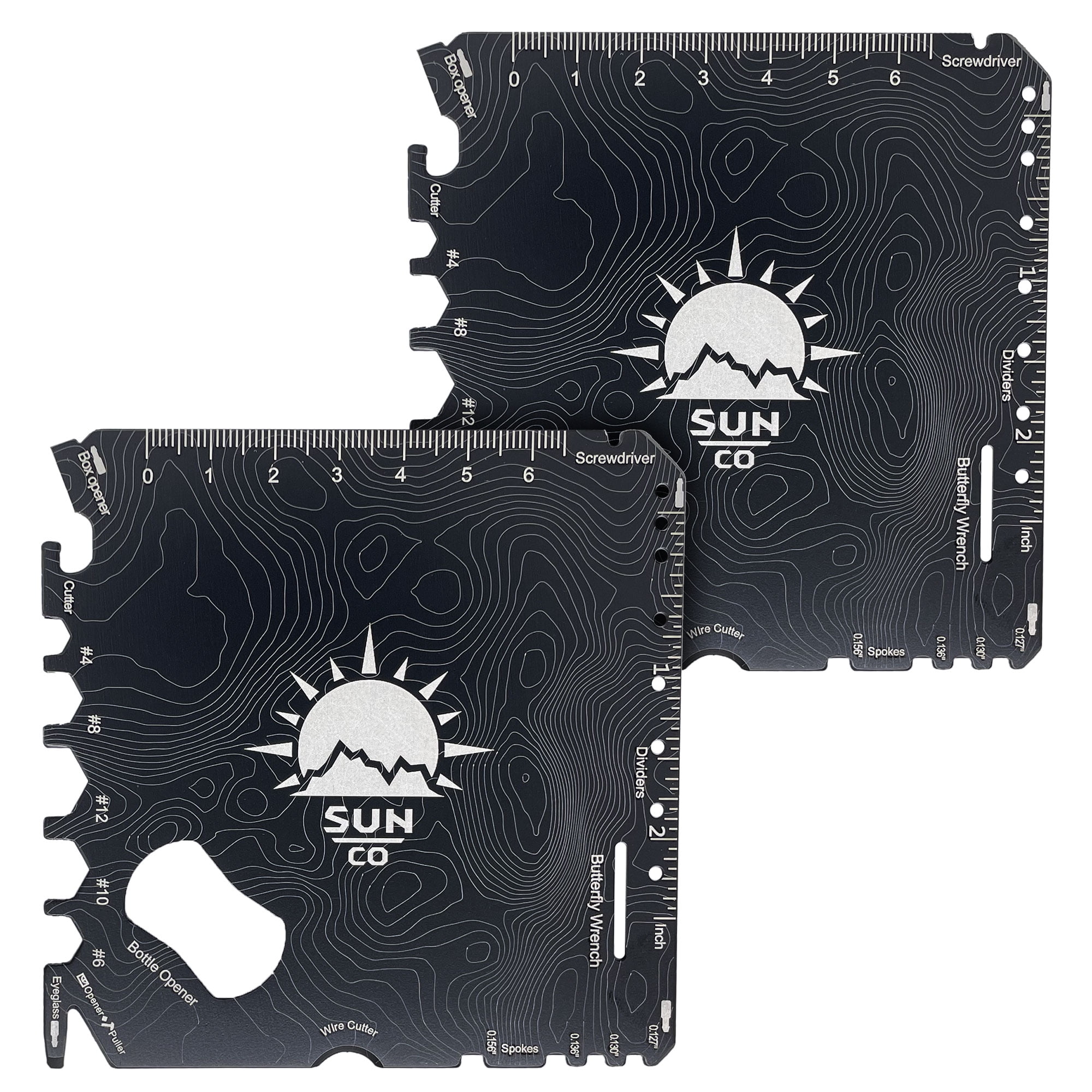 Sun Company BenchTop Coasters (2-Pack) - Coaster Multitool with 22 ...
