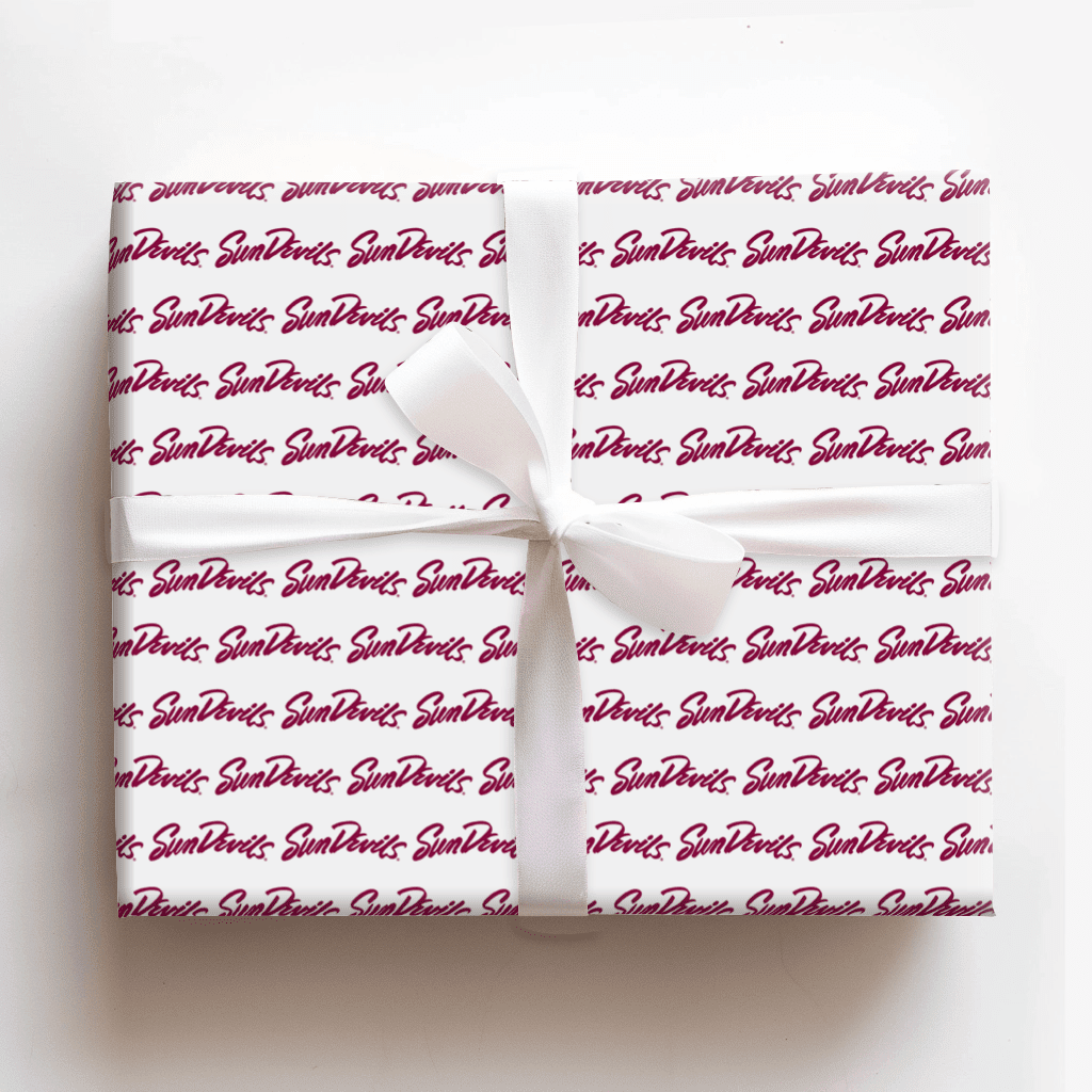 Sun Devil Script - Christmas Wrapping Paper Roll - Gift Wrap for ...