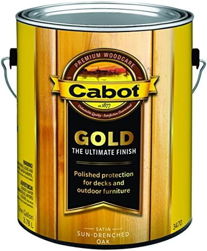 Sun-Drenched Oak Satin Deck Stain, Gallon, 250-350 sq. ft. Coverage ...