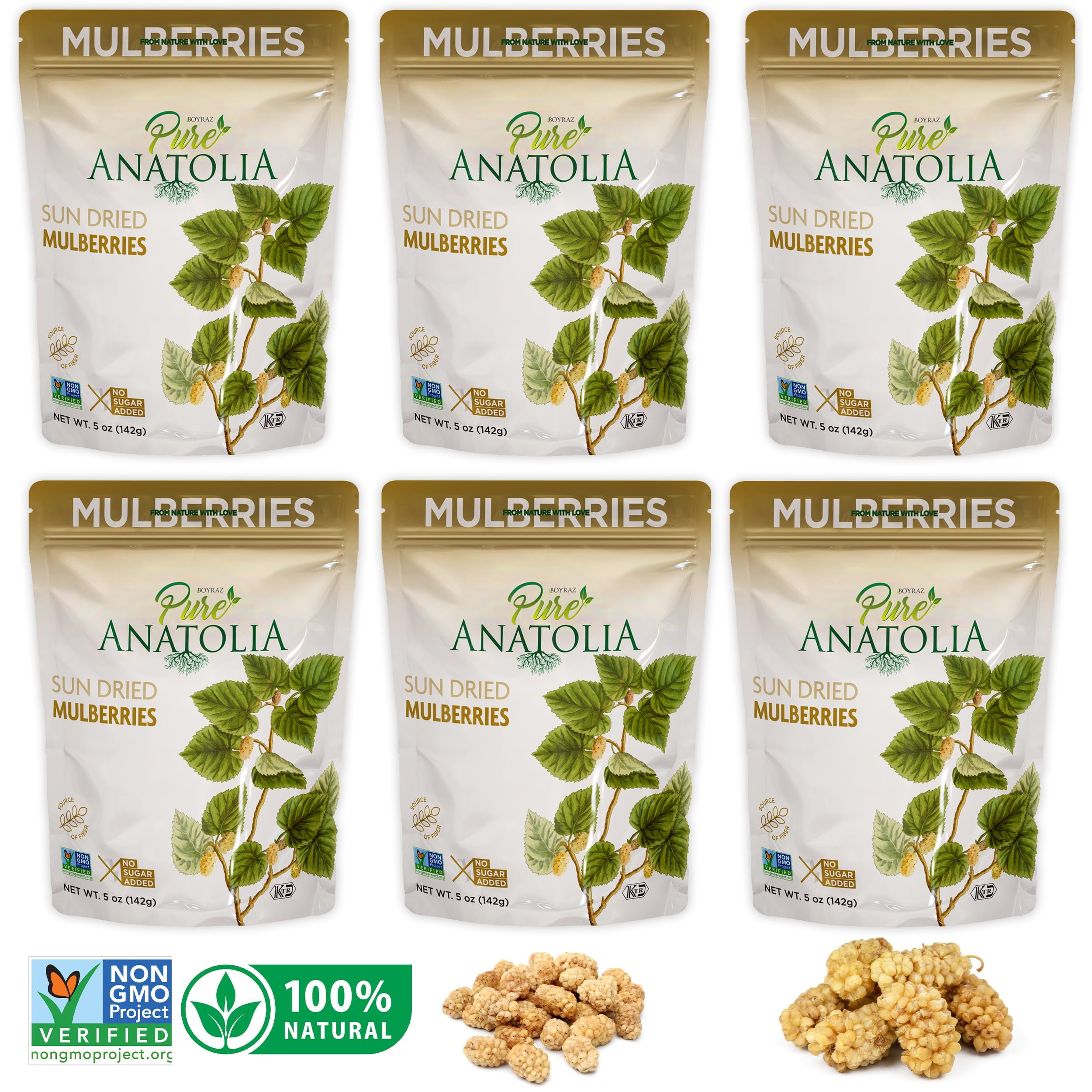 Sun-Dried Mulberries - Vitamin CM31 C Source Healthy Snacks - Non-GMO ...