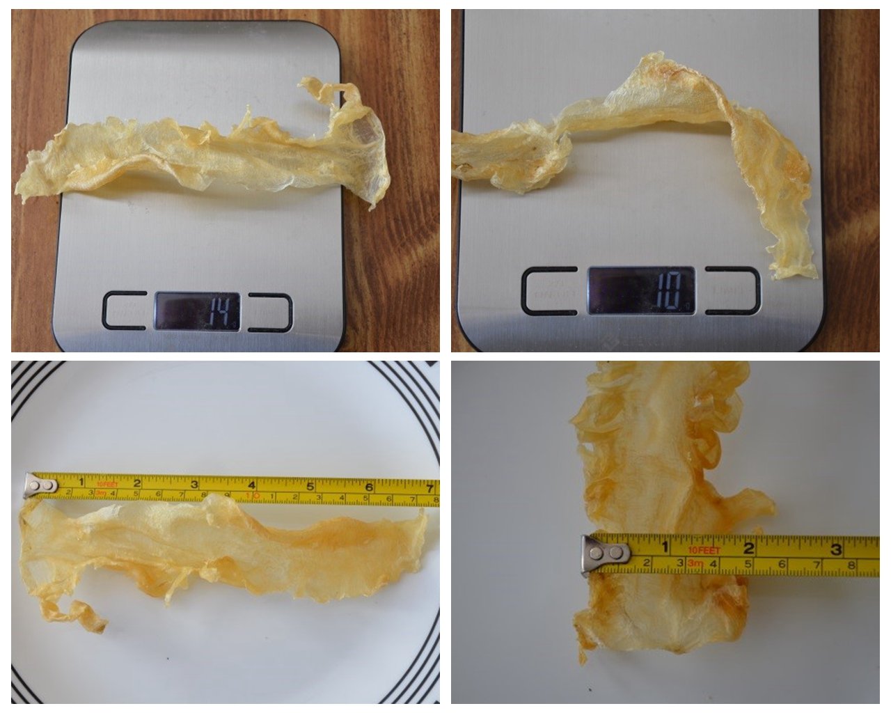 Sun Dried Wild Caught New Zealand Ling Fish Fishmaw AAAA 454g 美国旭龙行野生淡干特级新西兰鳕鱼胶鱼肚花胶1磅 25-35片/磅 ...
