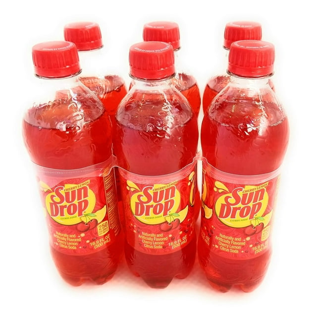 Sun Drop Cherry Lemon Citrus Soda, 16.9 fl oz bottles, 6 pack - Walmart.com