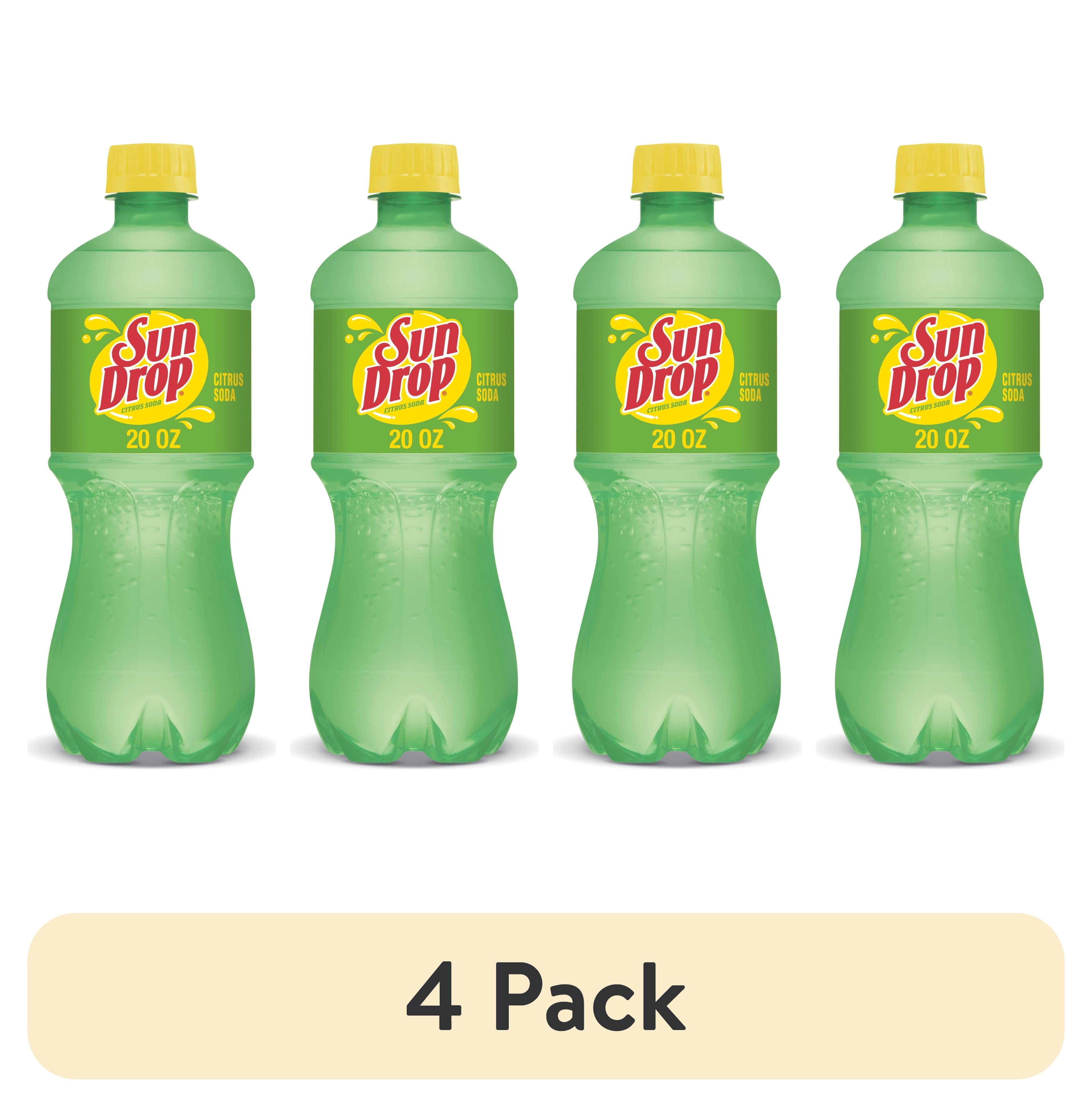 (4 pack) Sun Drop Citrus Soda Pop, 20 fl oz, Bottle - Walmart.com
