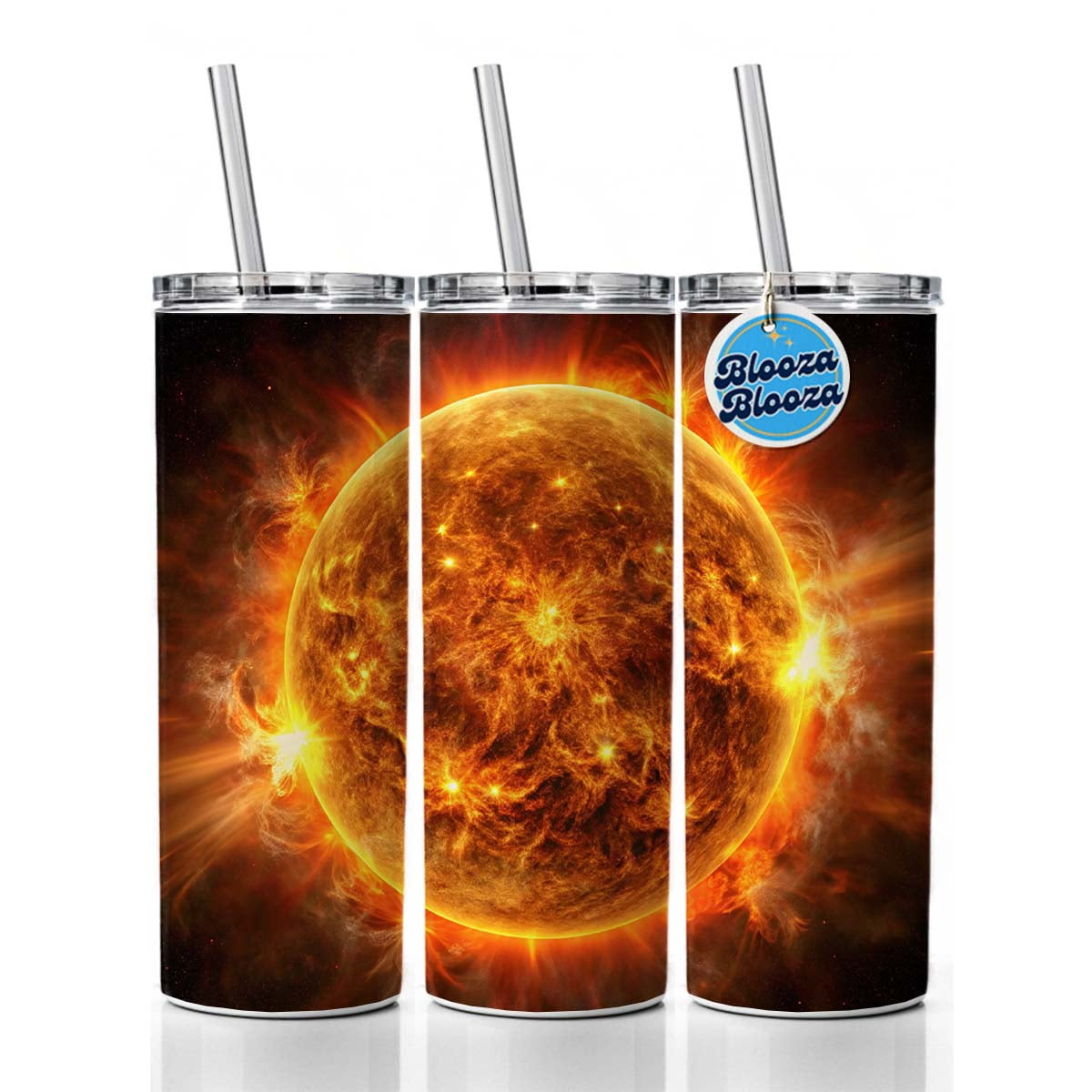 Sun During Solar Flare Storm Sci-fi 20oz Insulated Water Bottle Skinny ...