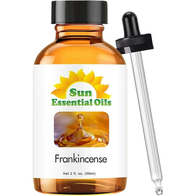 Sun Essentials Frankincense Essential Oil - 2oz Bottle with Pipette for ...