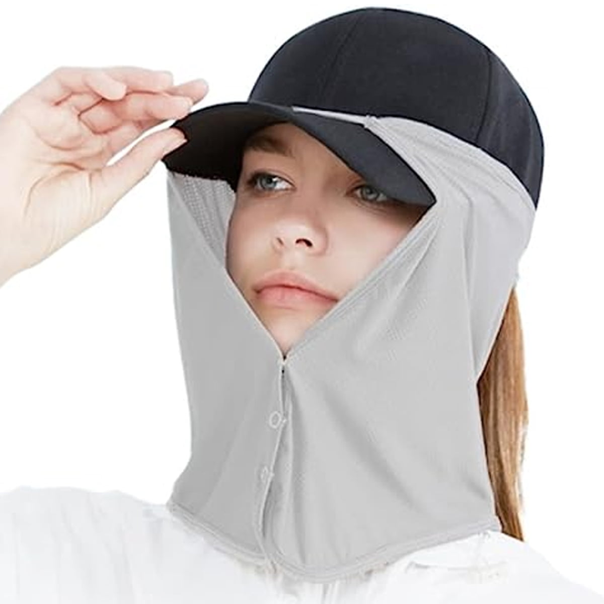 Sun Face Neck Drape Protection UV Sun Shield Sun Visor Cooling ...