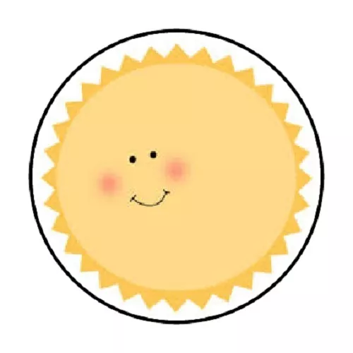 Sun Face Stickers Phone Decal Water Bottle Stickers Car Decals, Laptop ...