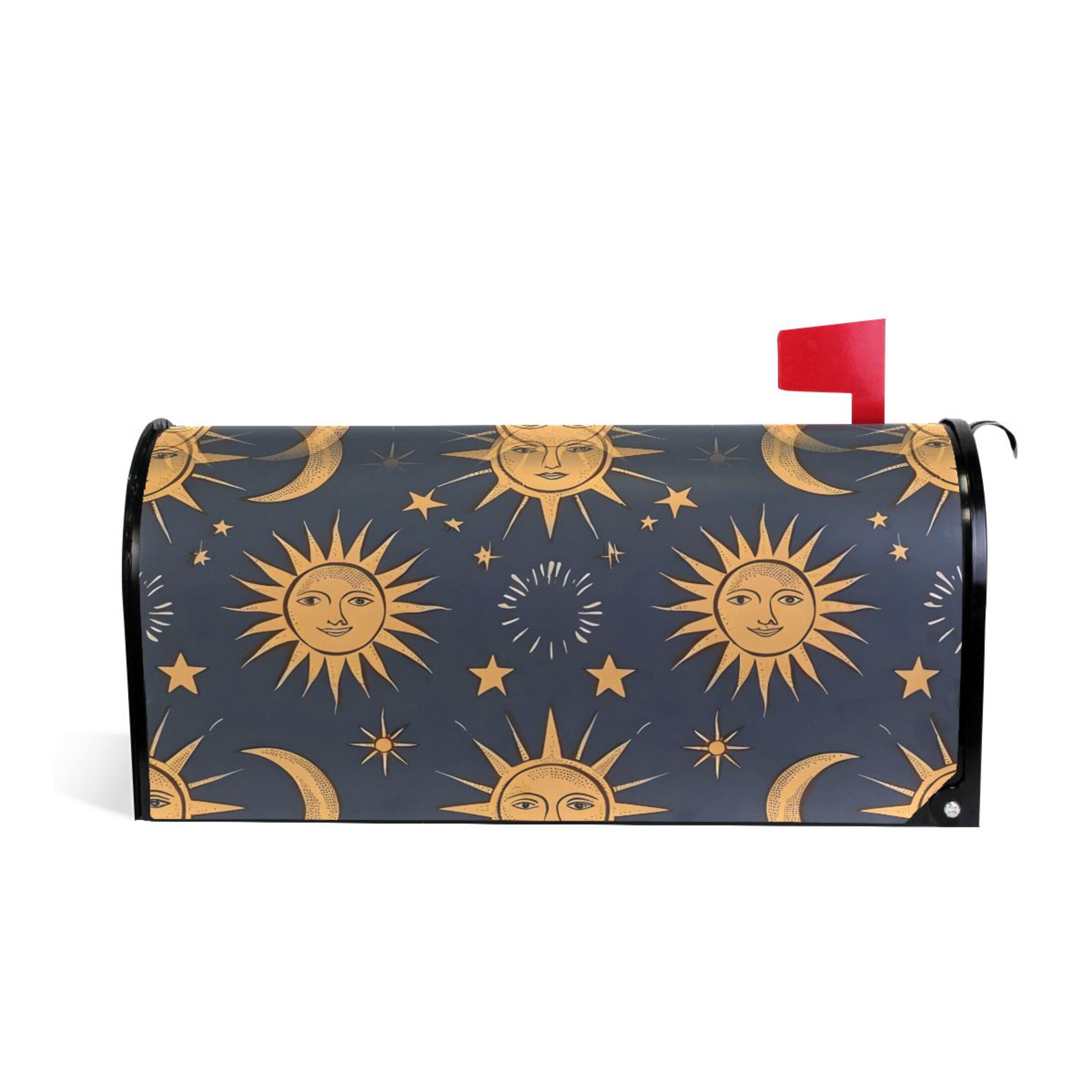 Sun Faces and Moon Magnetic Mailbox Covers 21" X 18" Post Letter Box ...