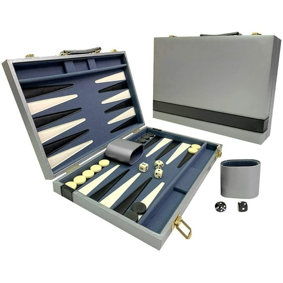 Sun Flair Backgammon 15" Folding Classic Board Game Smart Tactics ...