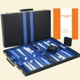 Sun Flair Backgammon Set Leatherette 15 inch, Folding Classic Board Game, Smart Tactics Premium ...