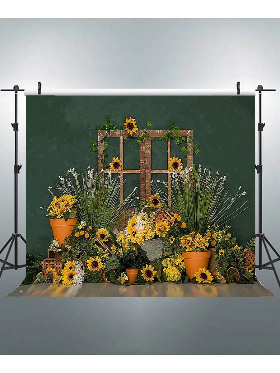 Sun Flower Photo Backgrounds for Photography Spring Wood Door Child ...