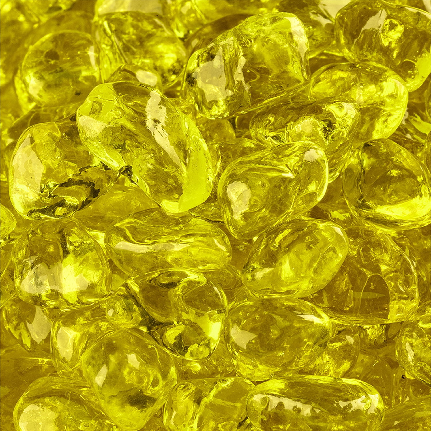 Sun Flower Yellow Fire Pit Glass Dots | 3/8", 10 lbs - Walmart.com