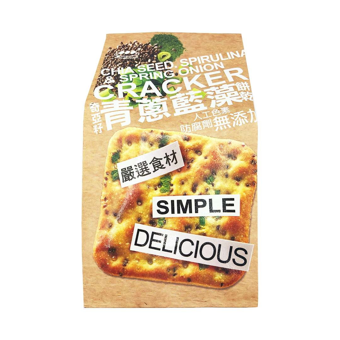 Sun Friend Chia Seed, Spirulina & Spring Onion Cracker 180g, Product of ...