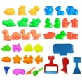 USToyOutlet Sun & Fun Deluxe Beach Sand Mold Set - 35 Pieces - Walmart.com