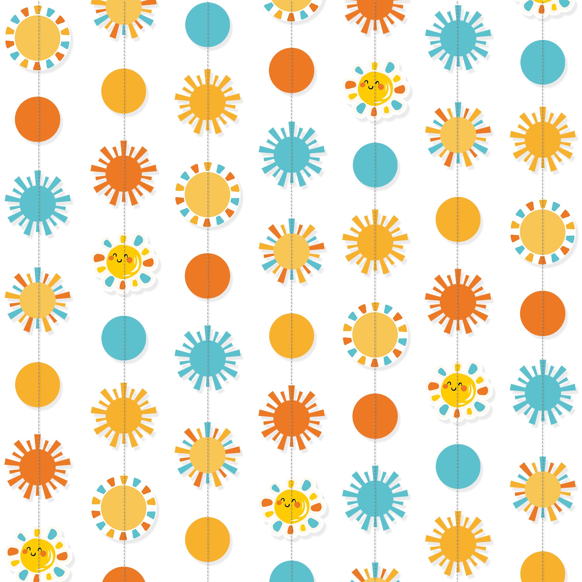 Sun Garland Hanging for Here Comes The Son Baby Shower Decor - 44Ft ...