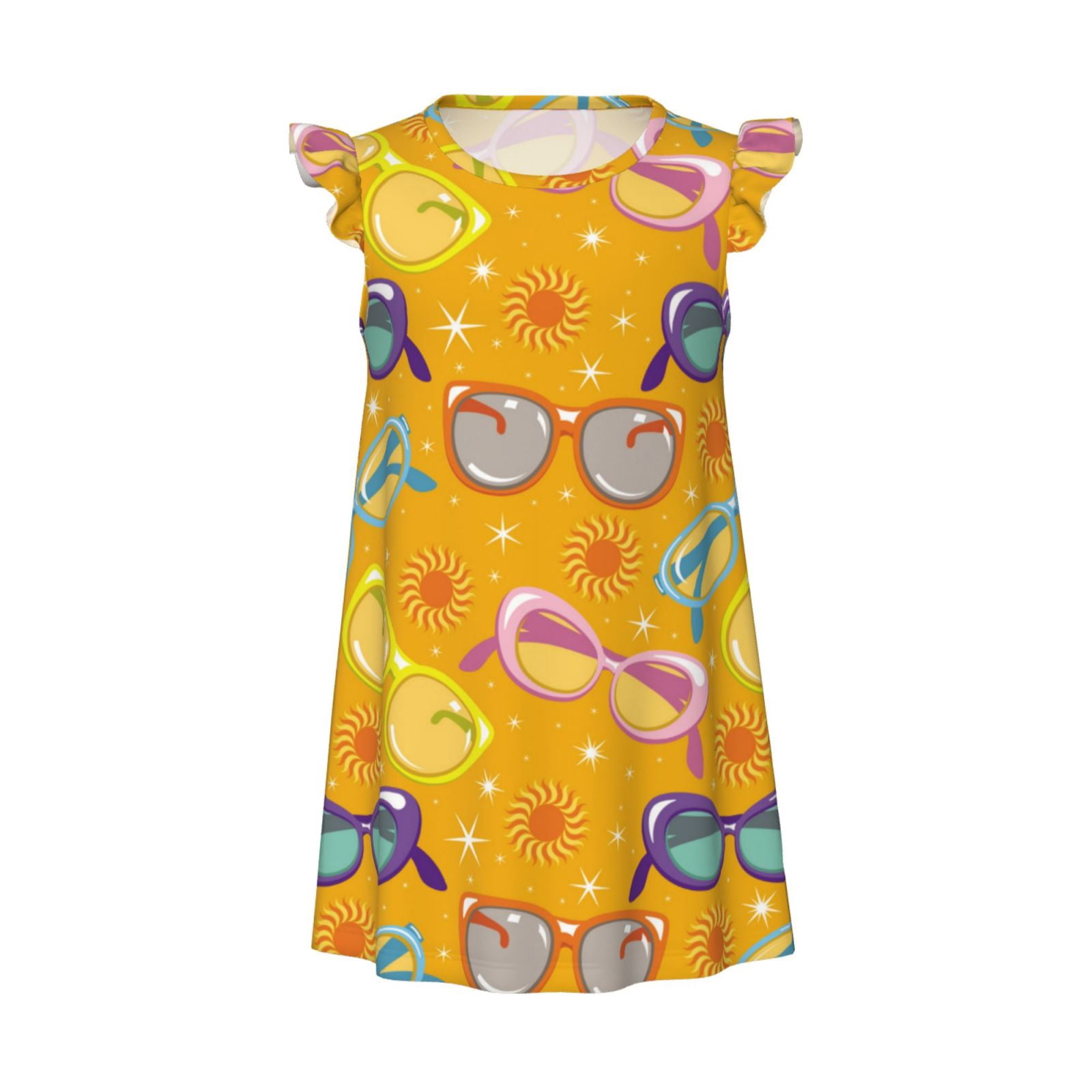 Sun Glasses Yellow Girls Nightgowns, Toddler Girl Pajamas Nightgowns ...