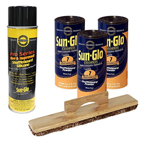 Sun-Glo 3 Cans #7 Shuffle Alley Wax, Sweep, Silicone Spray - Walmart.com