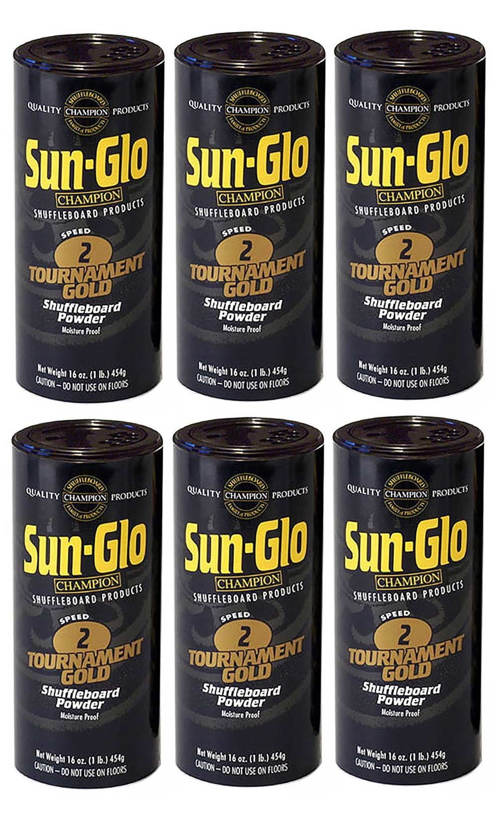 Sun-Glo Shuffleboard Wax, Speed 2 Tournament Gold, Pack of 6 ...