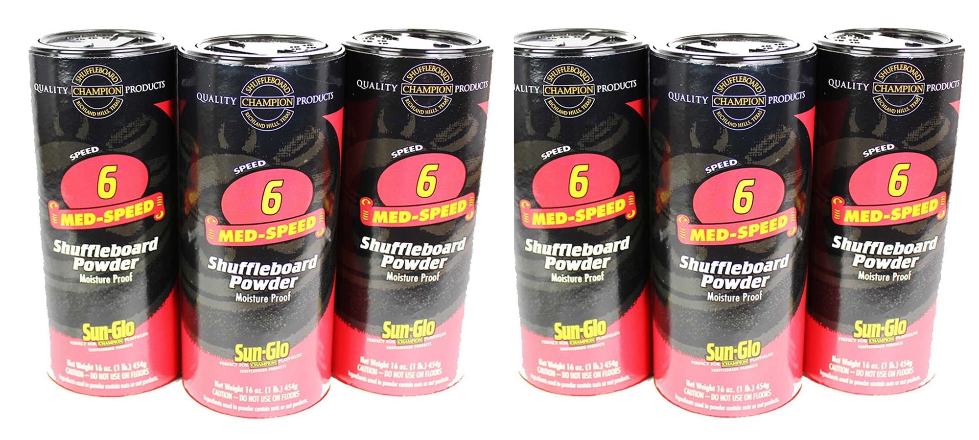 Sun-Glo Speed #6 Shuffleboard Table Powder Wax 6 cans - Walmart.com