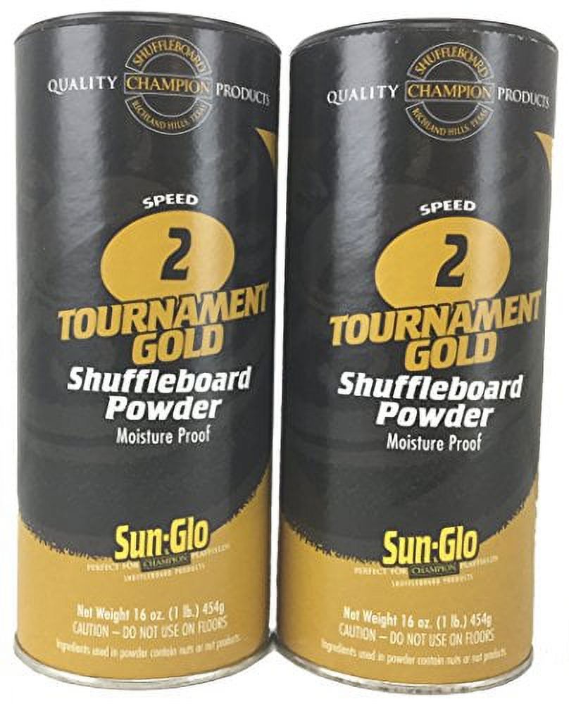 Sun-Glo Twin Pack of 2 Speed Shuffleboard Powder Wax with a ...