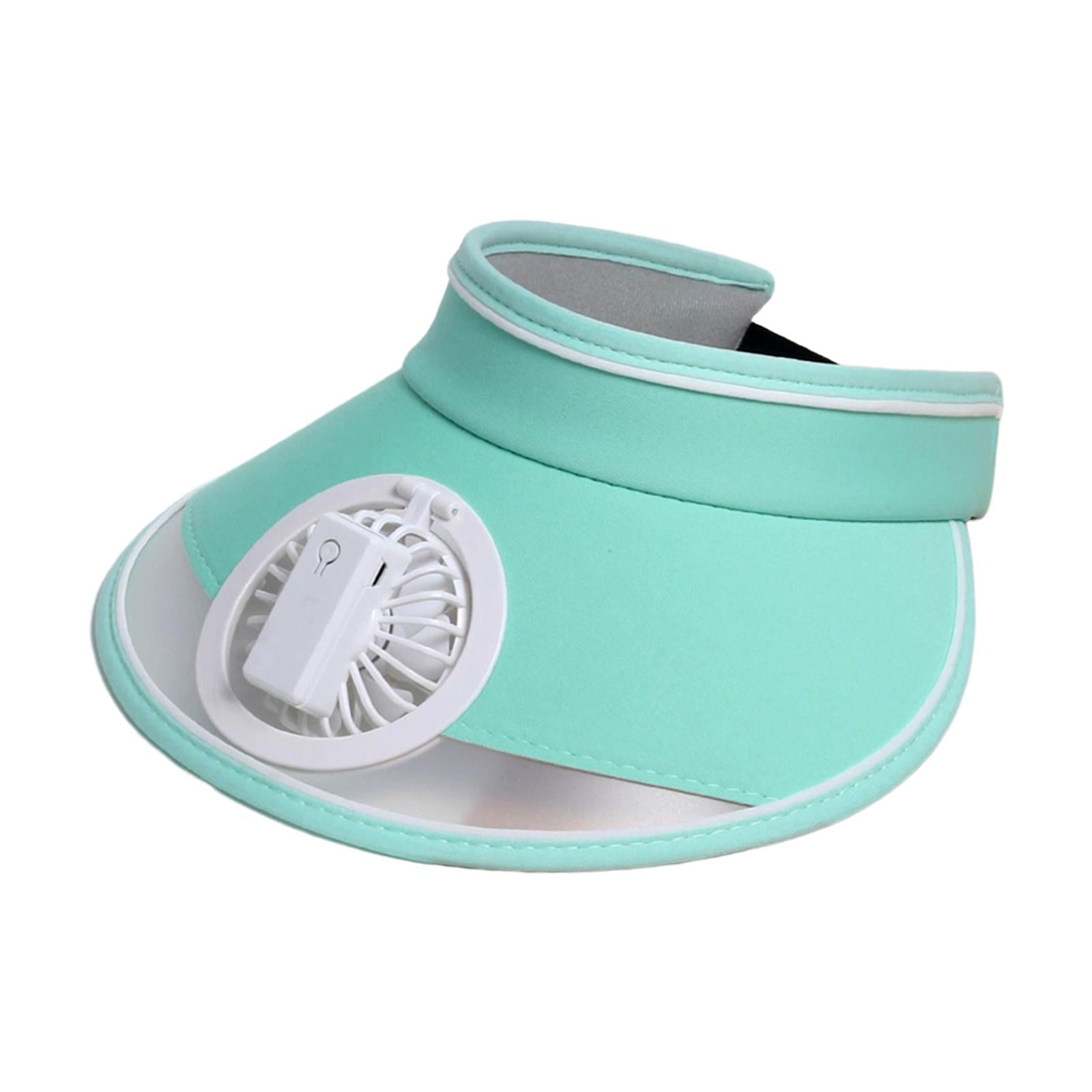 Sun Hat Built in Fan Summer Hat Portable Adjustable Large Brim Visor ...