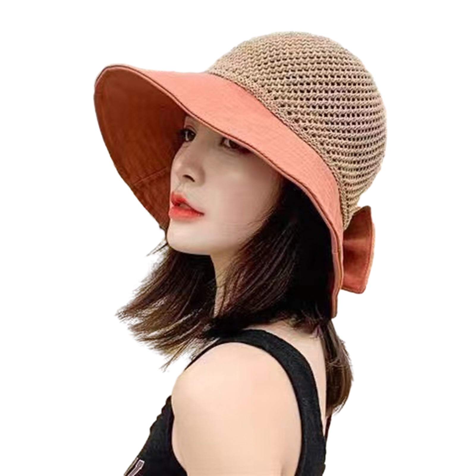 Sun Hat Foldable Wide Brim Floppy Girls Hat Beach Women Summer Hat UV ...