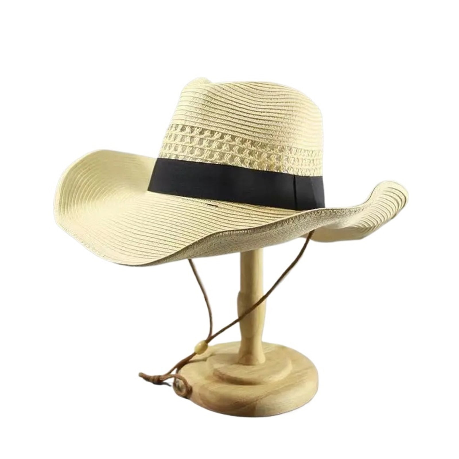 Sun Hat Folding Straw Hat Classic Summer Wide-brimmed Rolled Cowboy Hat ...