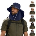 Sun Hat Hat with Fan Sunscreene Neck Flap Outdoor Solar Fan Hat Wide ...