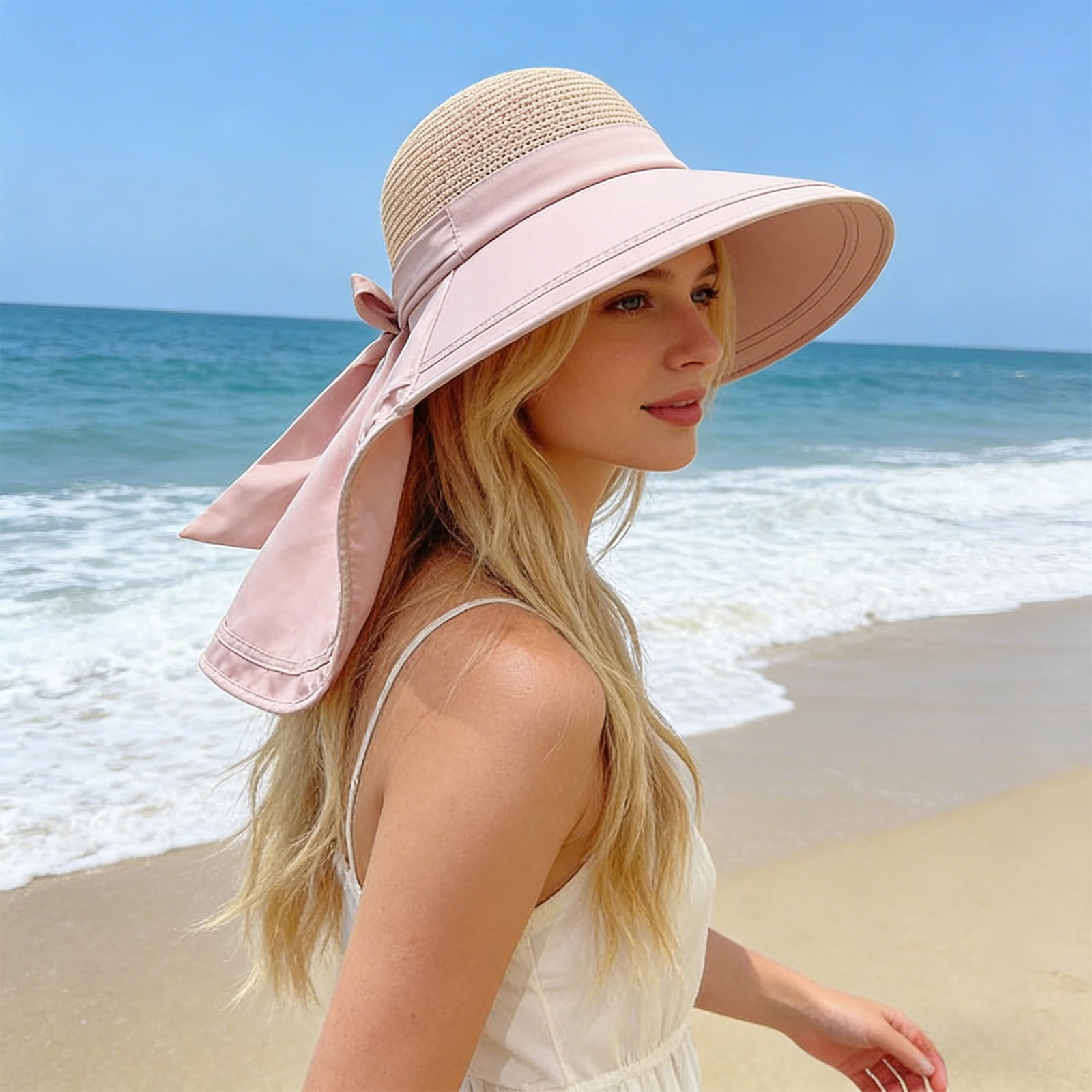 Sun Hat Outdoor Wide Brim UV Protection Windproof Fisherman Hat ...