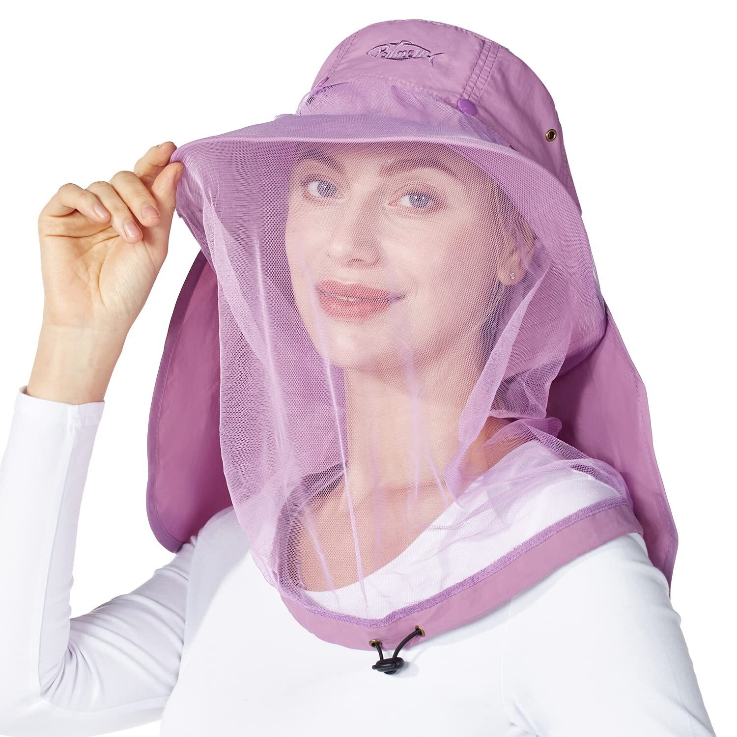 Sun Hat Safari Hat Bucket Hat with Hidden Mesh Net - Walmart.com