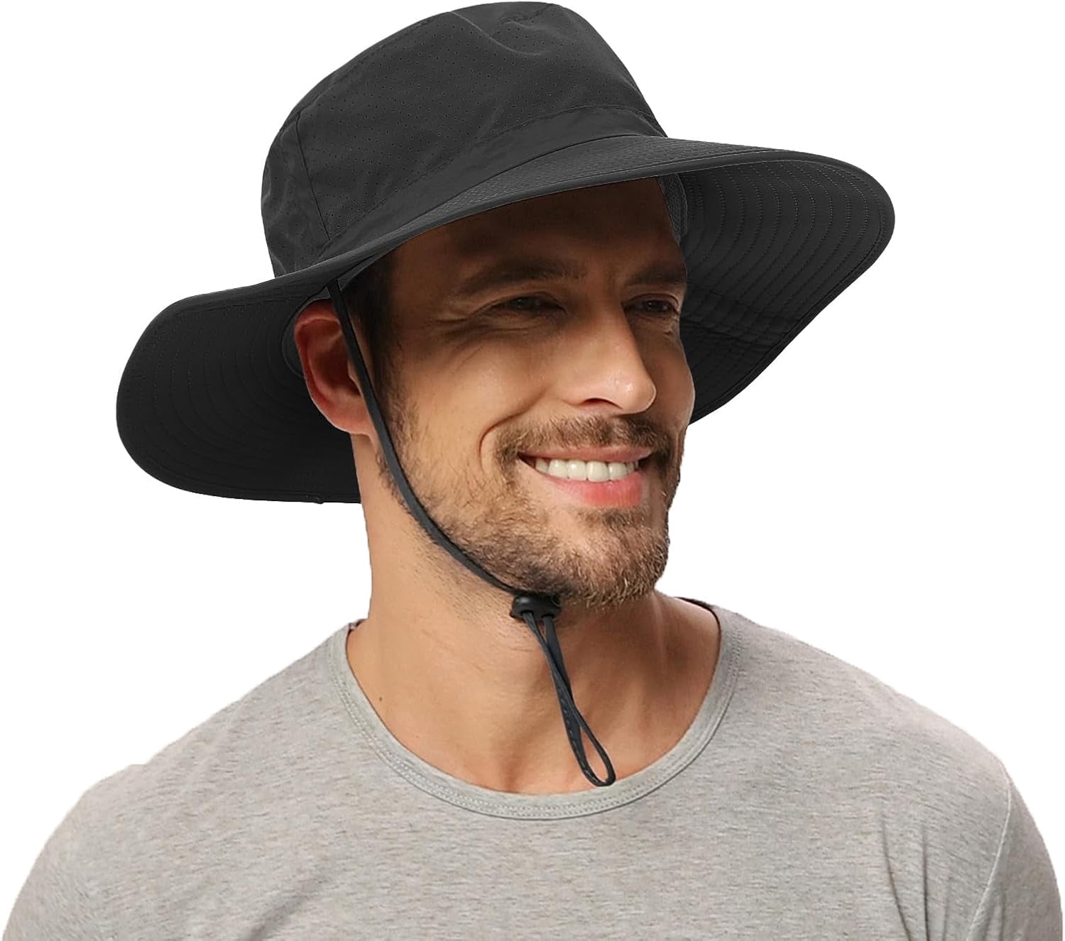Sun Hat for Men Women Boonie Bucket Hat Wide Brim Breathable Cooling ...