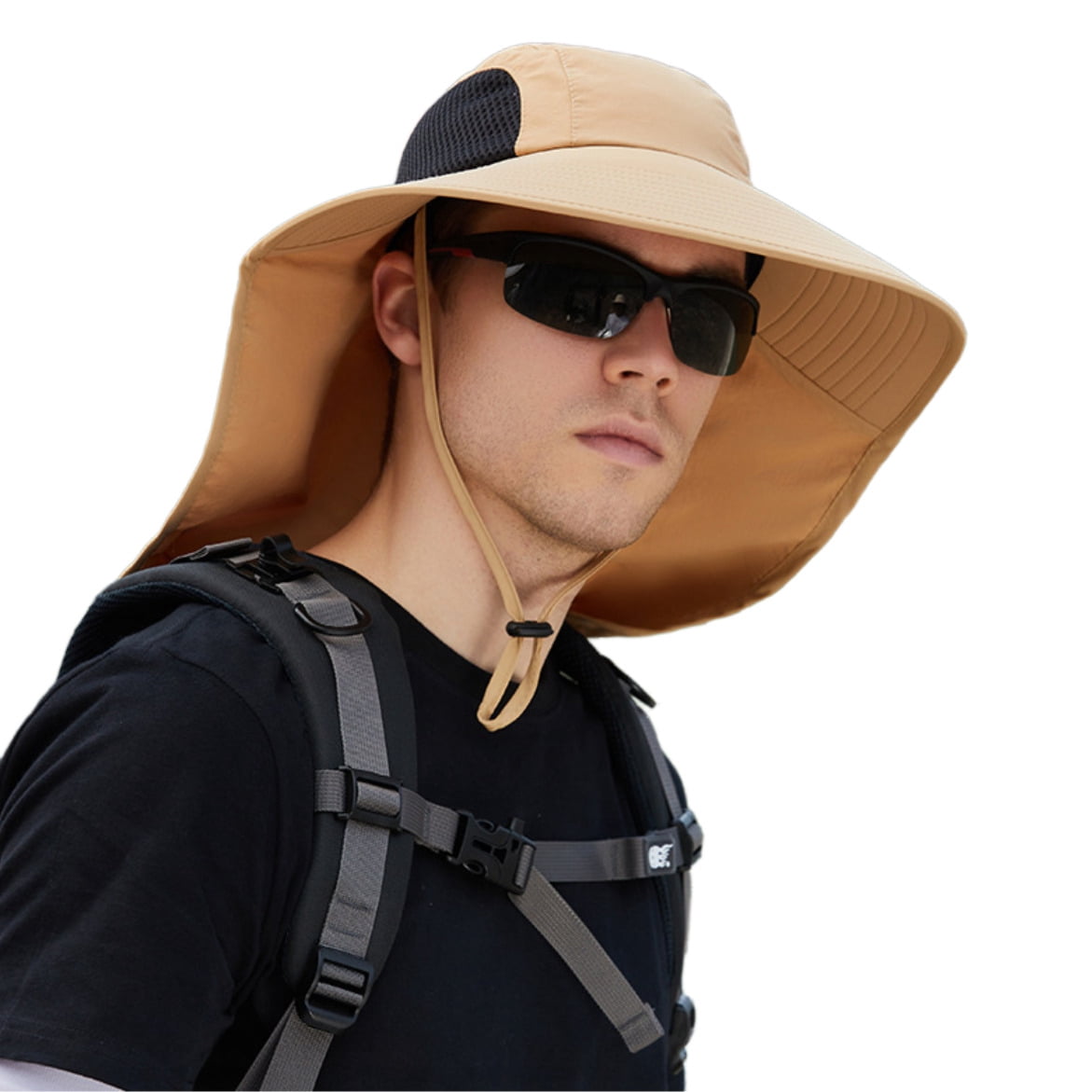 Sun Hat for Men Women with Neck Flap,UPF 50+ UV Protective Hiking ...